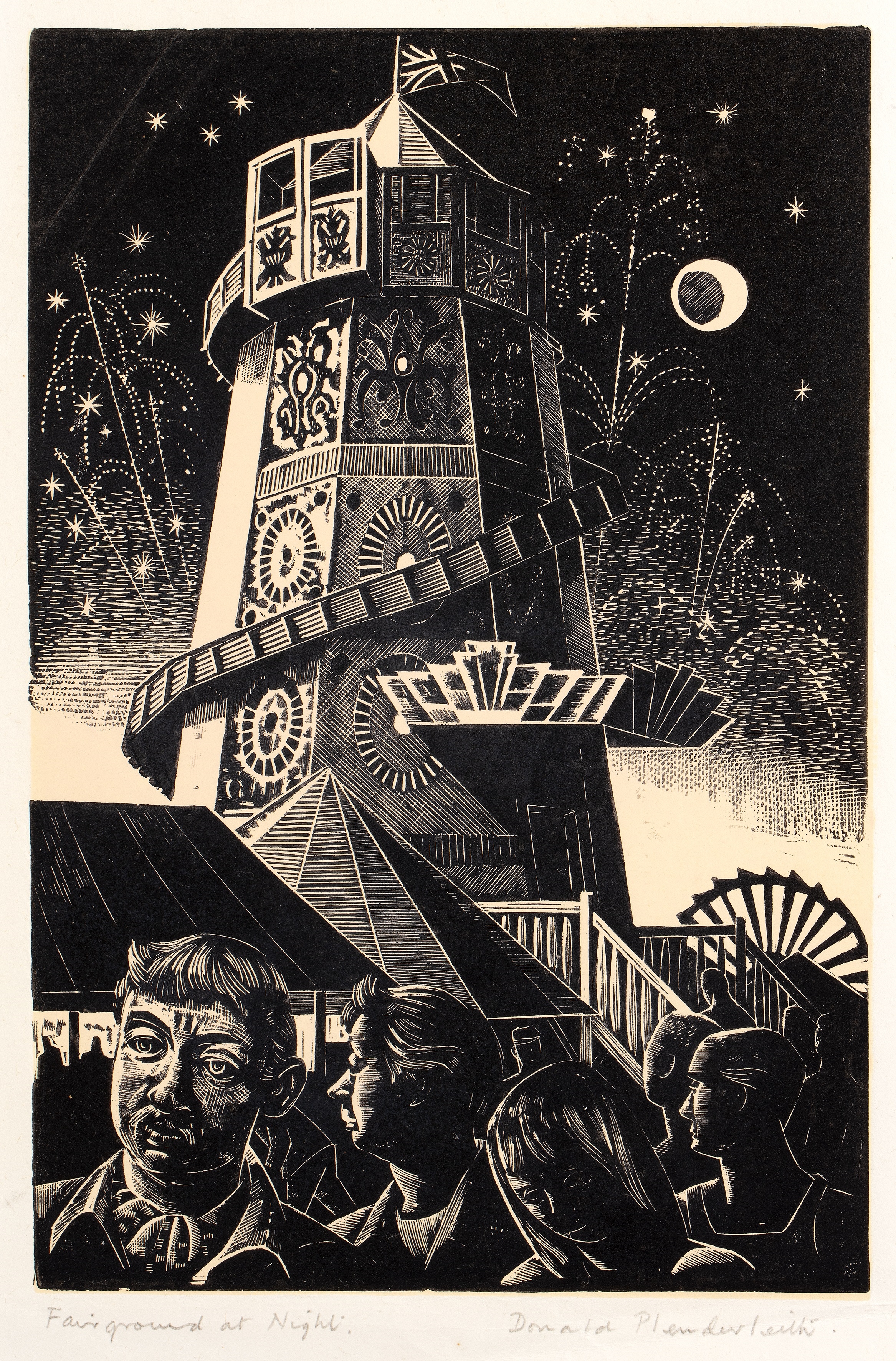 Donald Plenderleith | Fairground at Night (Circa 1921) | MutualArt