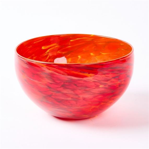 Garry Nash | A Garry Nash Red Art Glass Bowl Dated '14 (14) | MutualArt