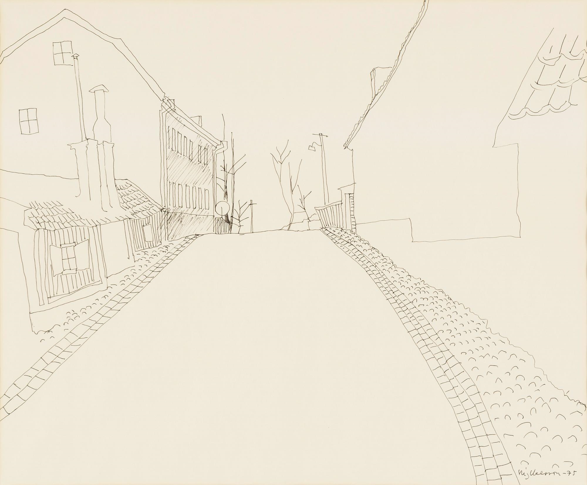 Stig Claesson | Street in Södermalm (75) | MutualArt