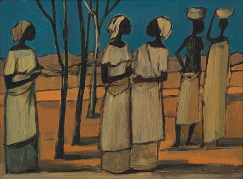 Johannes Wilhelmus Dingemans | Five Figures in a Landscape | MutualArt