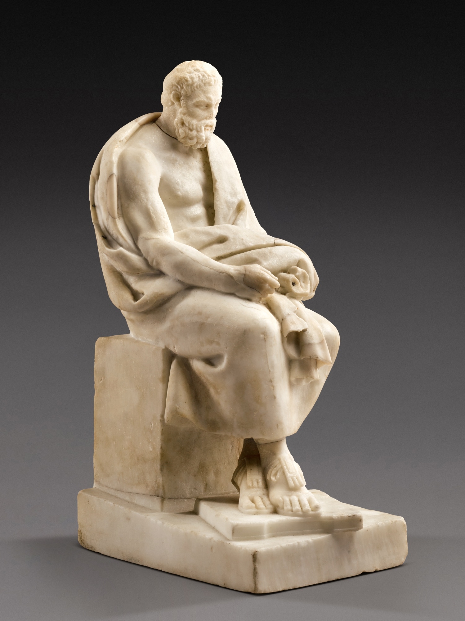 Roman School, 2nd Century | A Roman Marble Figure of a Man of Letters ...