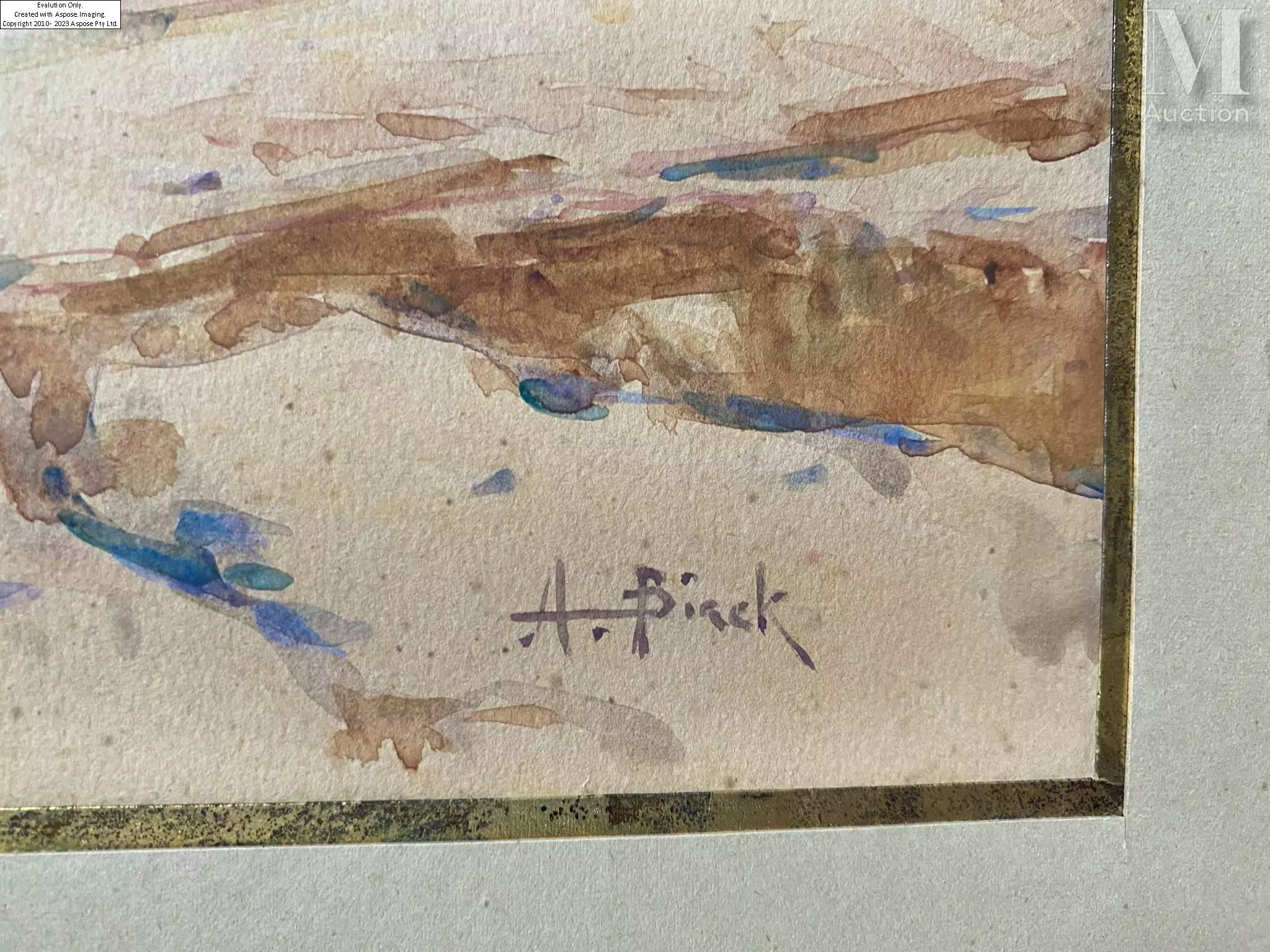 Alphonse Birck | Caravane traversant le désert de Bou Saâda | MutualArt