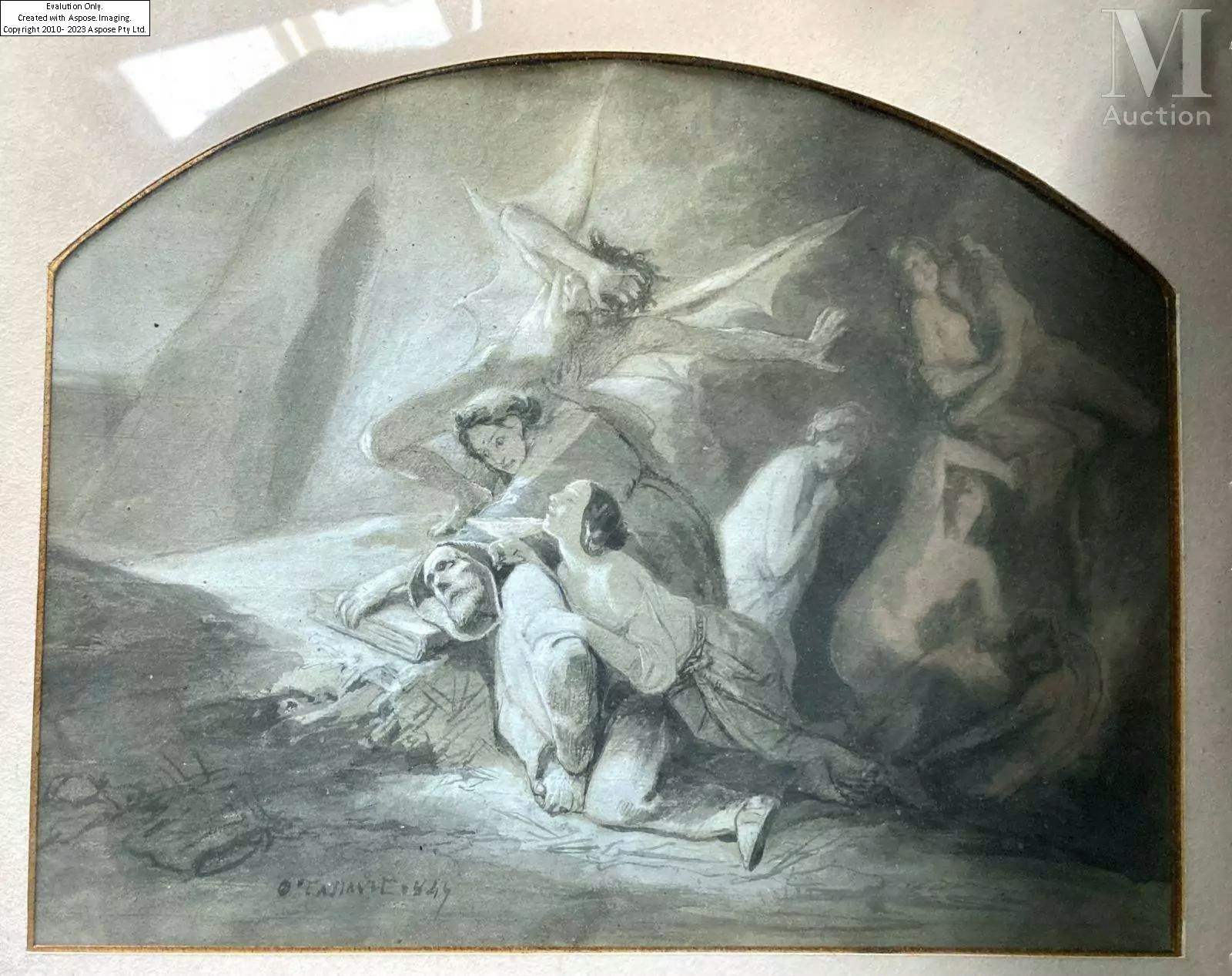 Octave Tassaert | La tentation de saint Antoine (1847) | MutualArt