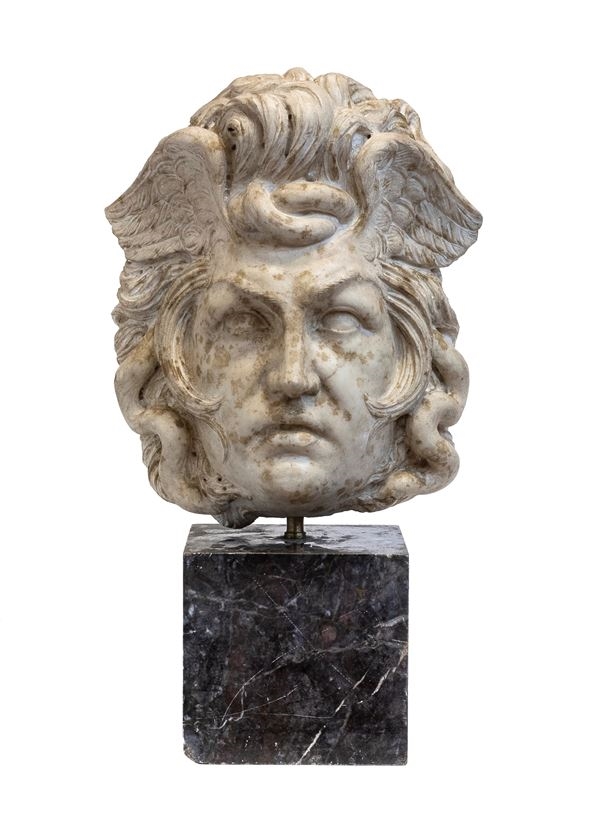 African School | TESTA DI GORGONA IN MARMO BIANCO | MutualArt