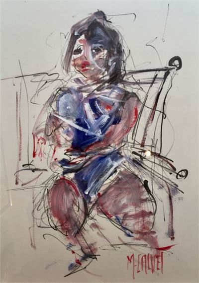 Michel Calvet | Acrylic on paper | MutualArt