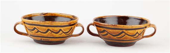 Doug Fitch | DOUG FITCH (born 1964); a pair of slipware soups | MutualArt