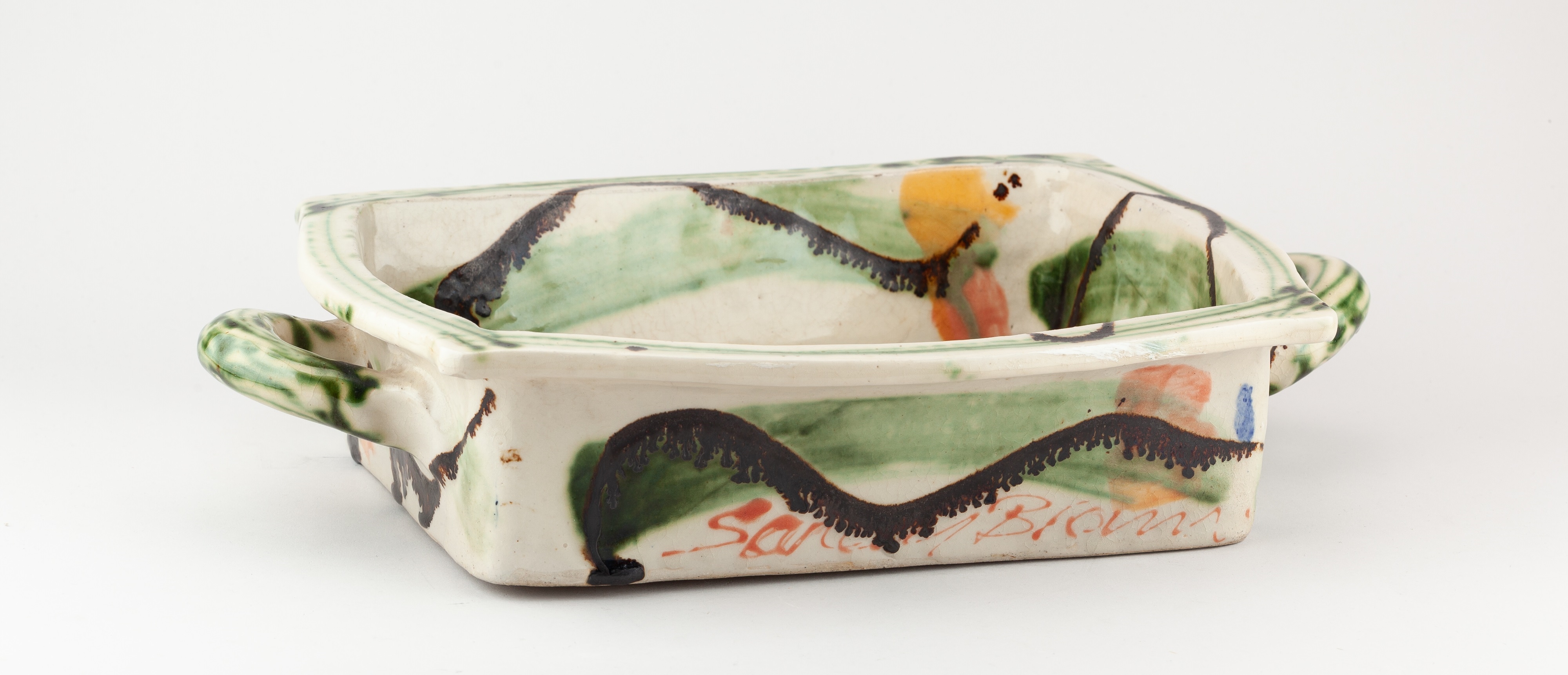 Sandy Brown | SANDY BROWN (born 1946); a large rectangular stoneware ...