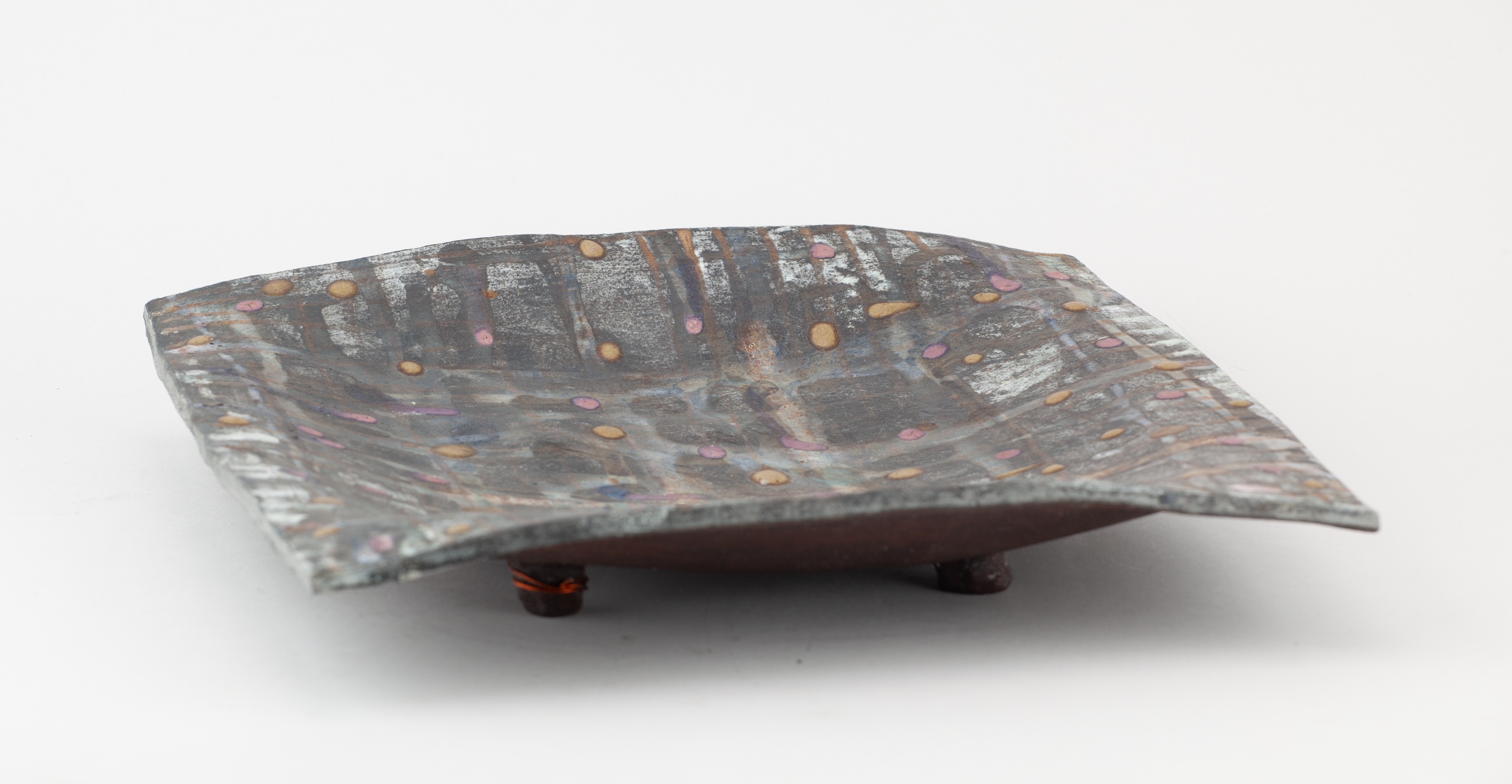 Susan Disley | SUSAN DISLEY; a square stoneware footed platter/wall ...