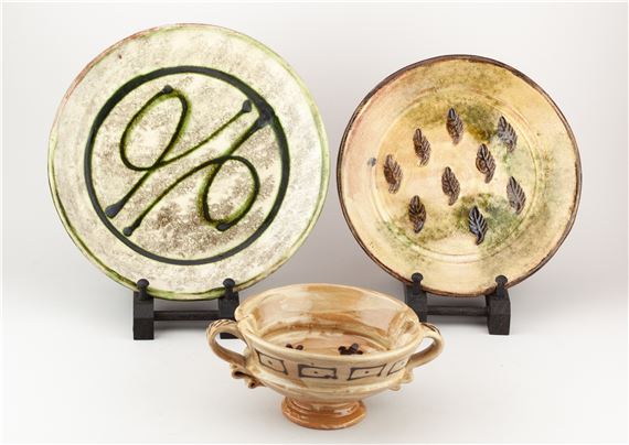Geoffrey Fuller | GEOFFREY FULLER (1936-2022); two slip decorated ...