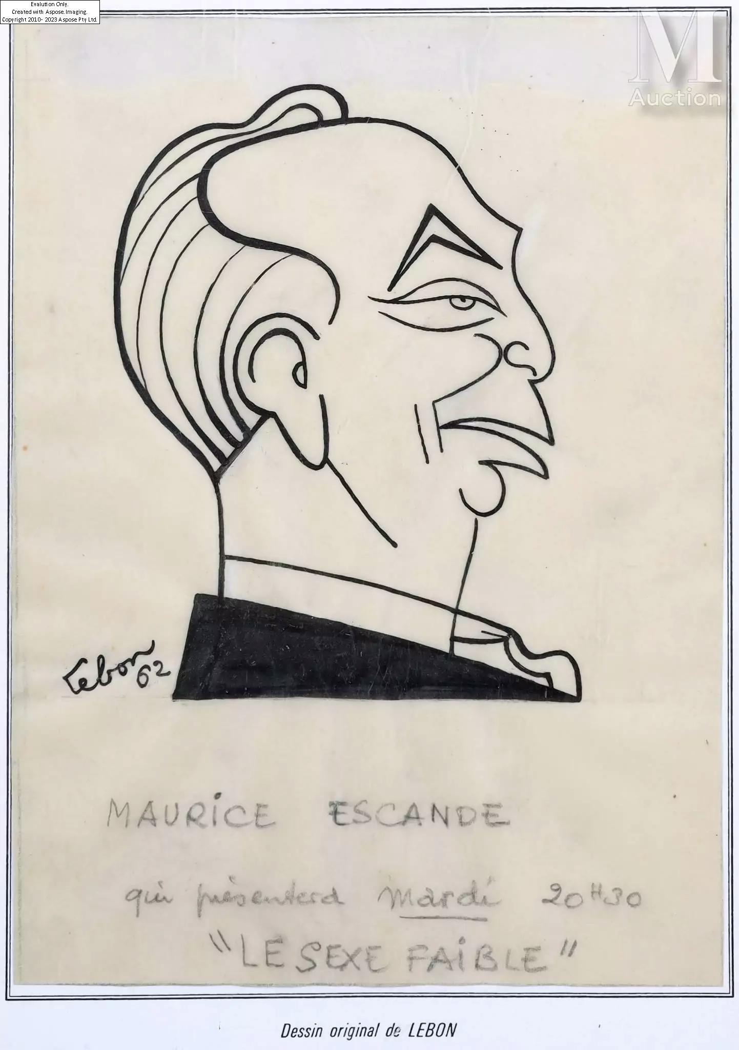 André Lebon | Portrait de Maurice Escande | MutualArt