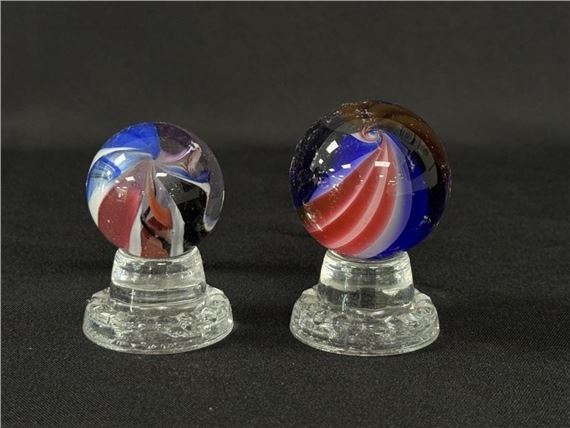 Steve Davis | 2 Contemporary Glass Marbles | MutualArt