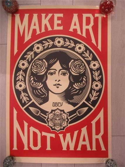 Shepard Fairey | Make Art not War | MutualArt