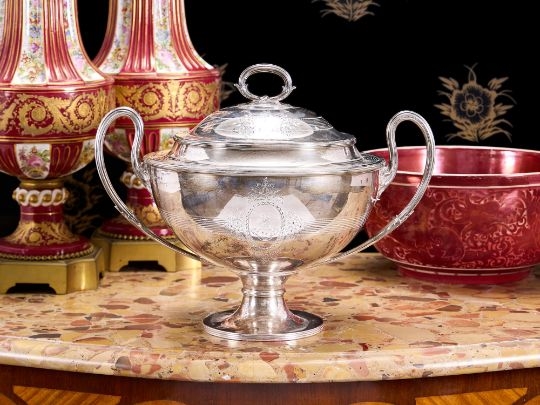 Frederick Elkington | A LARGE STERLING SILVER SOUP TUREEN BY ELKINGTON ...