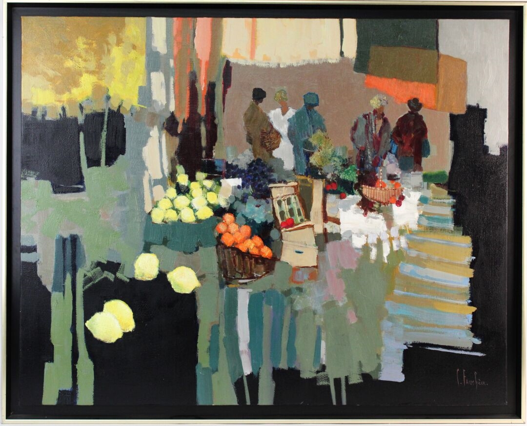 Claude Fauchère | Scène de marché | MutualArt