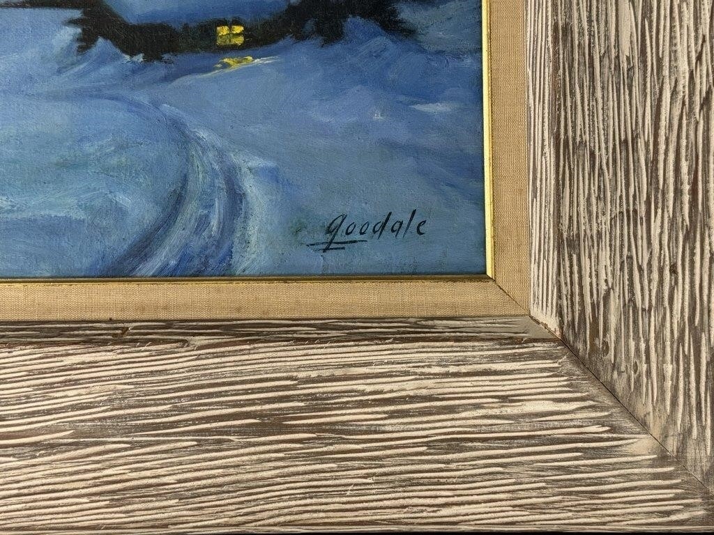 Ellen Henne Goodale | Ellen Henne Goodale Oil on Canvas Winter Scene ...