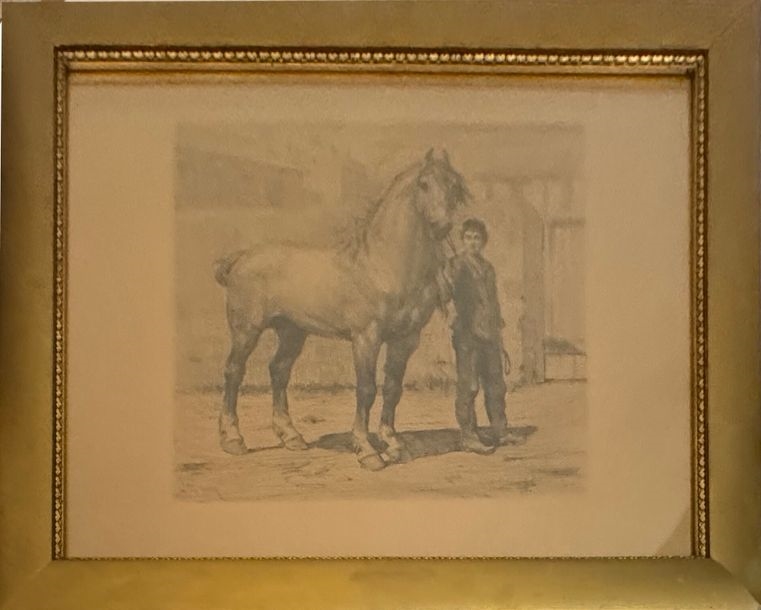 Evart Van Muyden | Groom and horse (1892) | MutualArt