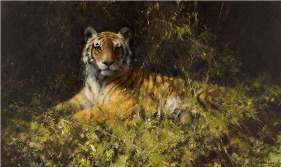 David Shepherd | Tiger Resting | MutualArt