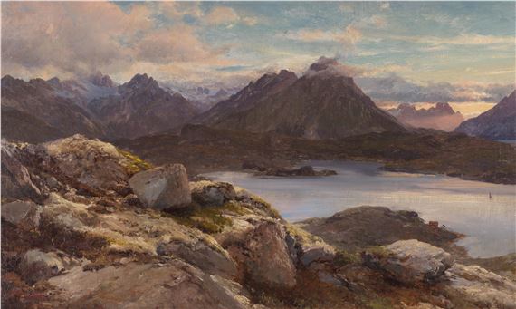 Edward Theodore Compton | Blick auf den Austnesfjord auf den Lofoten ...