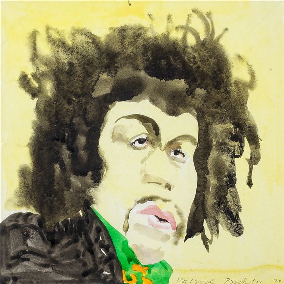 Patrick Procktor | Portrait of Jimi Hendrix (1973) | MutualArt