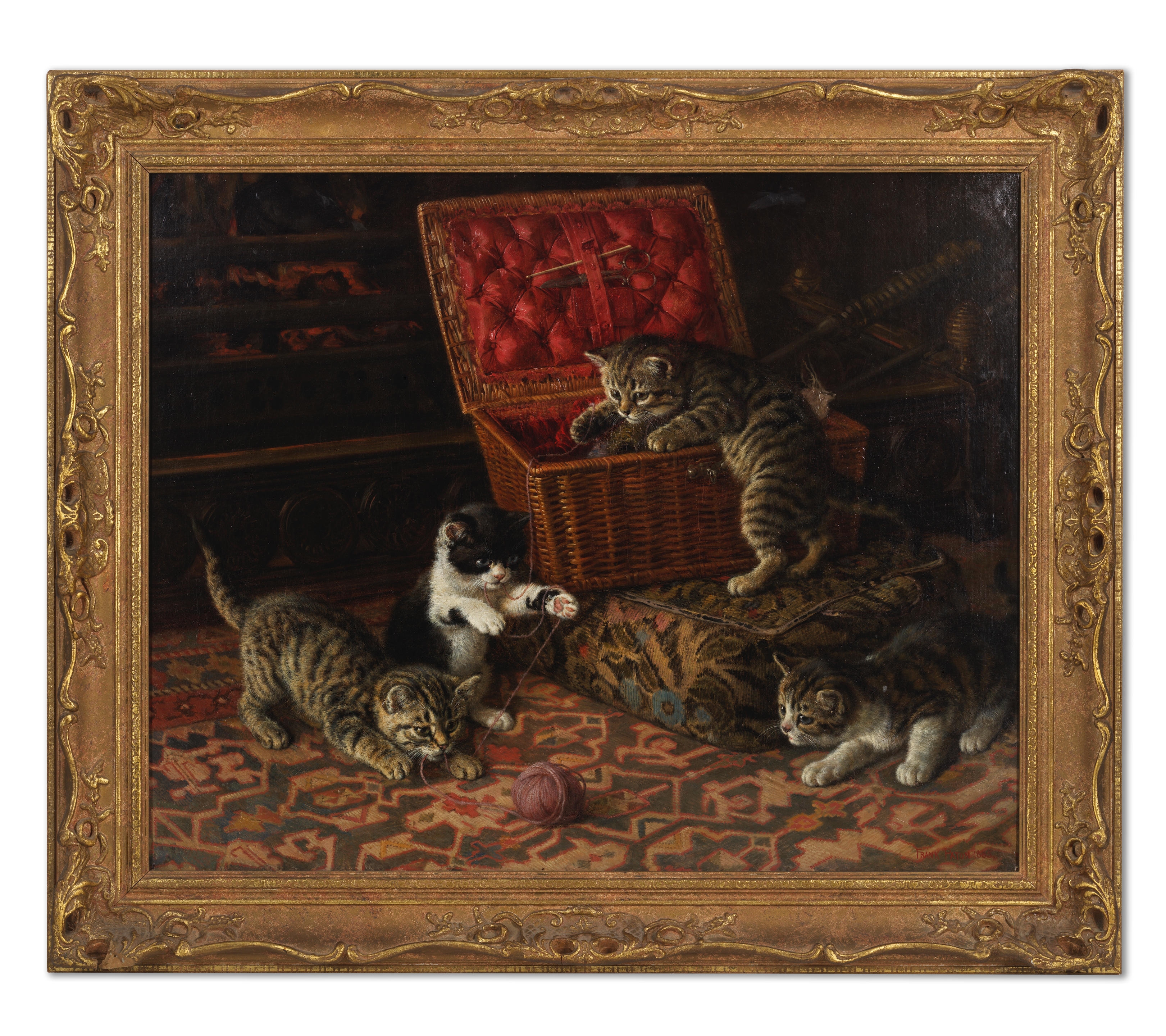 Frank Paton | Kittens at play (1885) | MutualArt