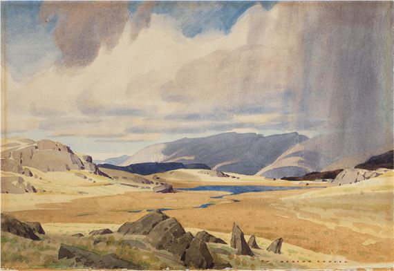William Heaton Cooper | Lakeland fells and tarn unframed | MutualArt