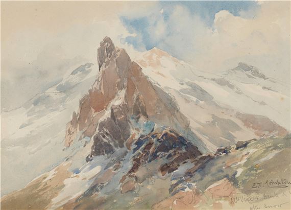 Edward Theodore Compton | Monte Vive and Dente di Vive after snow ...