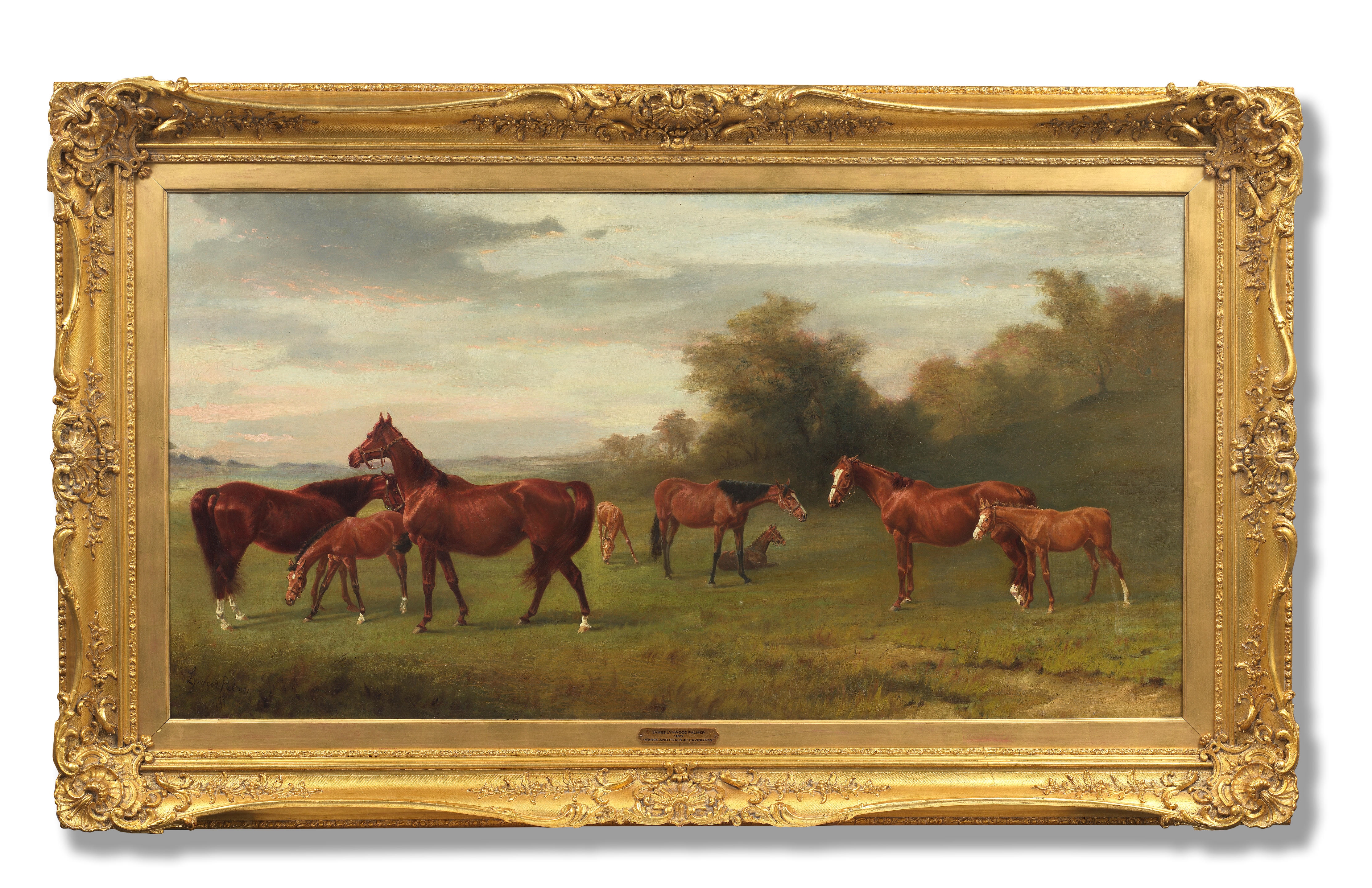James Lynwood Palmer | Mares and foals at Lavington (1897) | MutualArt