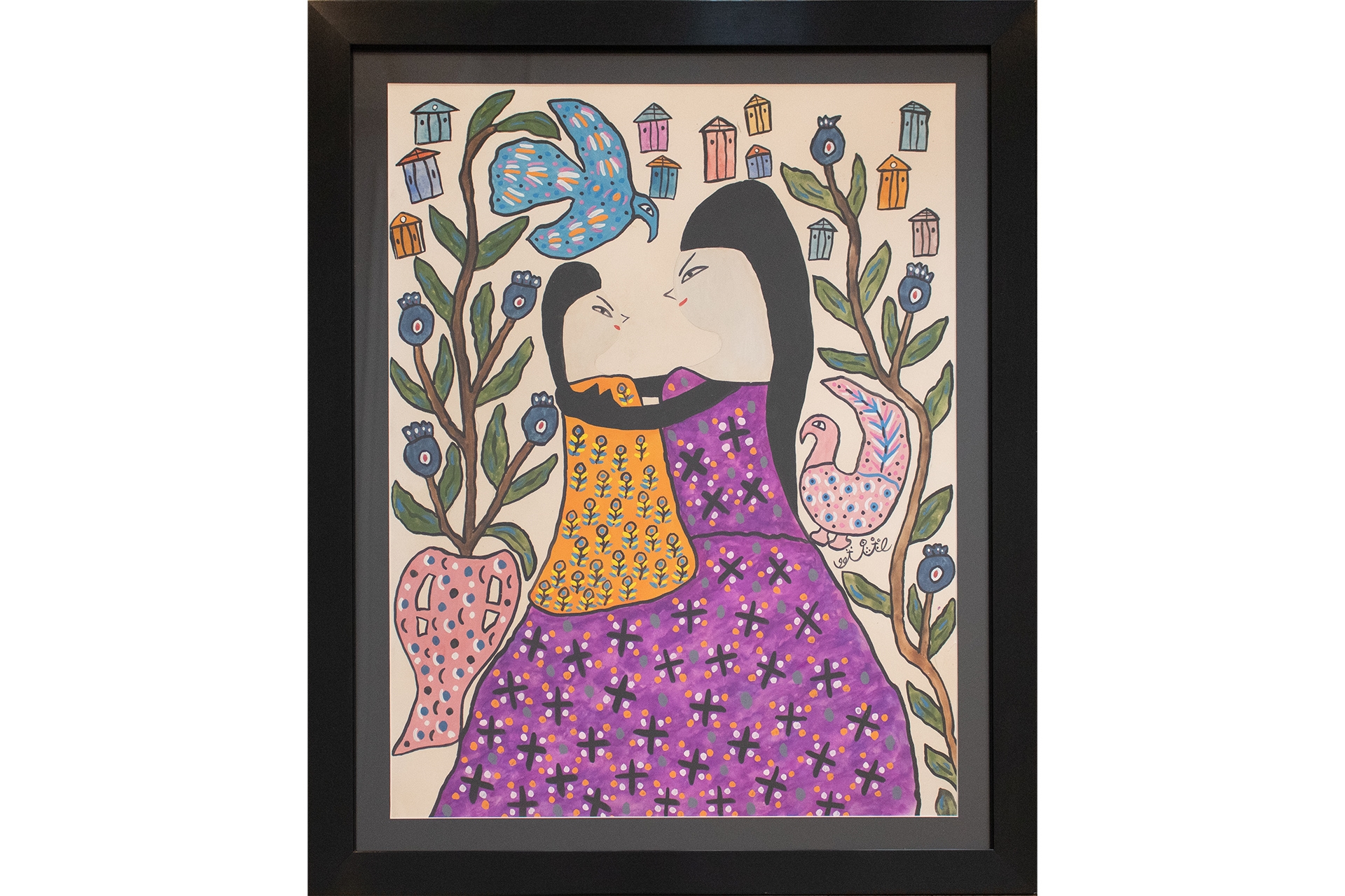 Baya Mahieddine | Maternité au paon et aux luths (1976) | MutualArt