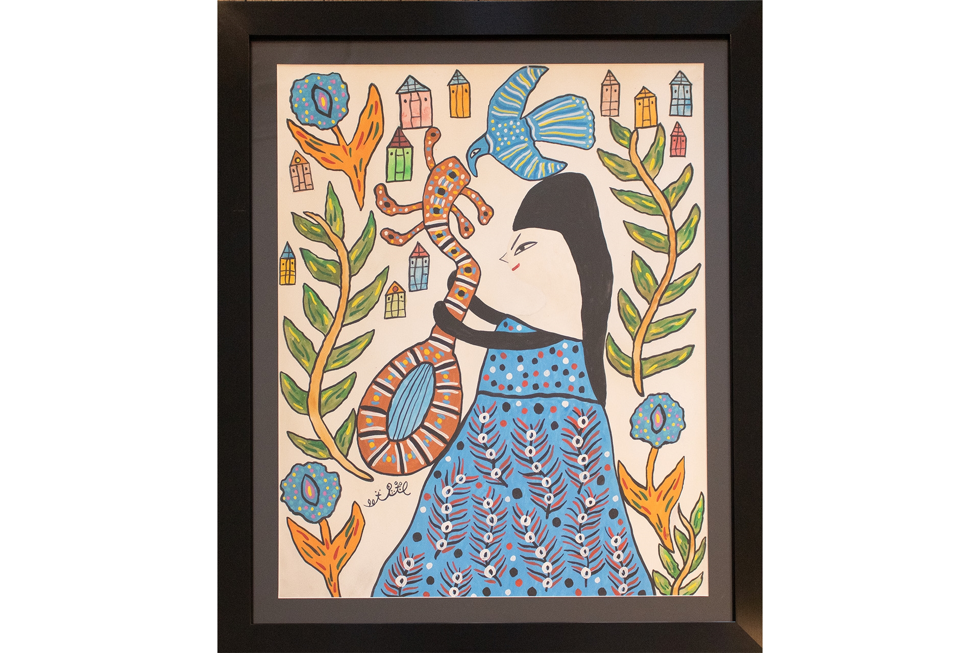 Baya Mahieddine | Maternité au paon et aux luths (1976) | MutualArt