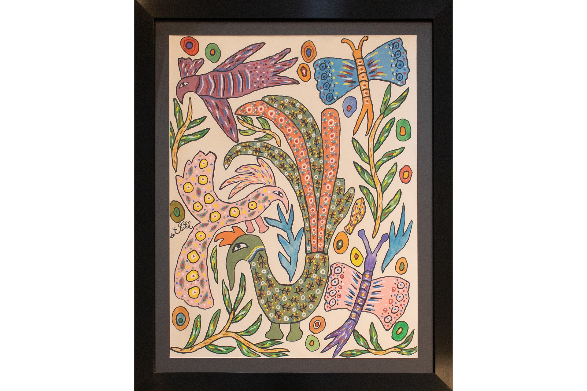 Baya Mahieddine | Mahieddine BAYA (1931-1998) Papillons et paons, 1980 ...