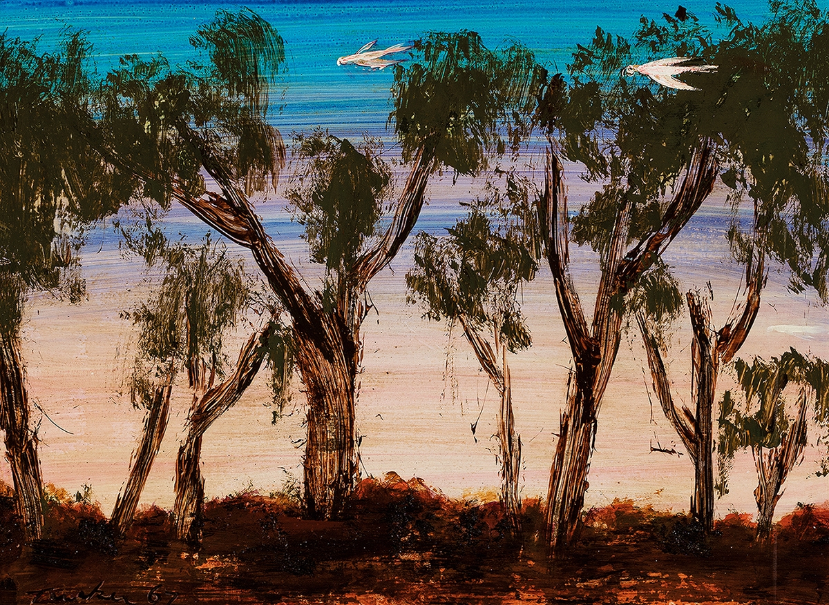 Albert Tucker | Bush and Cockatoos (1967) | MutualArt