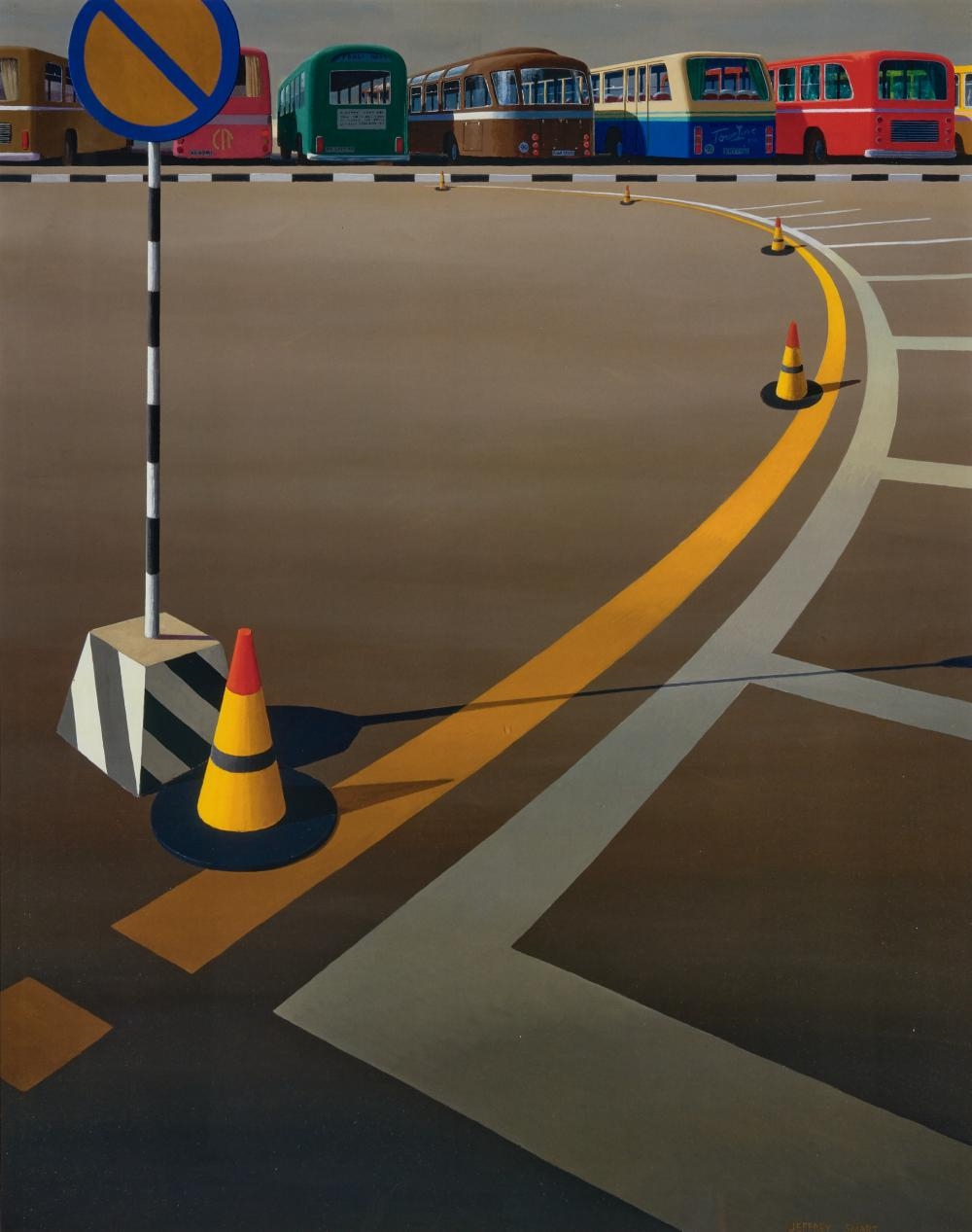 Jeffrey Smart | Third Study for the Construction Fence (1978) | MutualArt