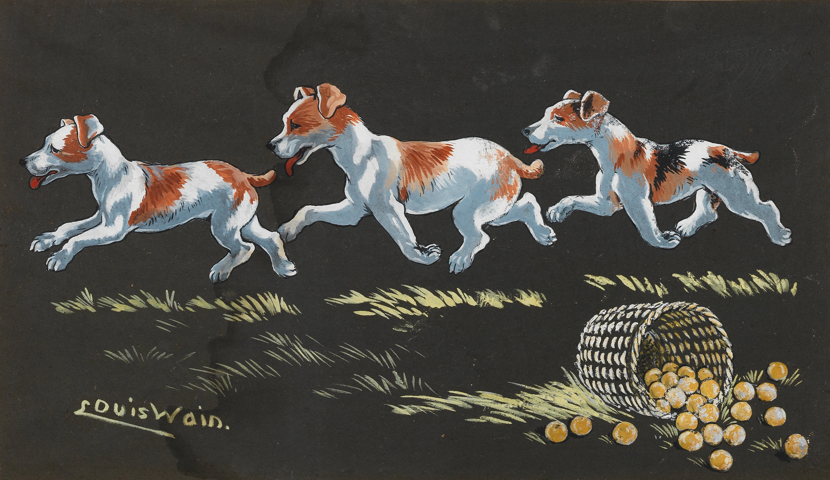 Louis Wain | Kittens and mice's playtime. | MutualArt