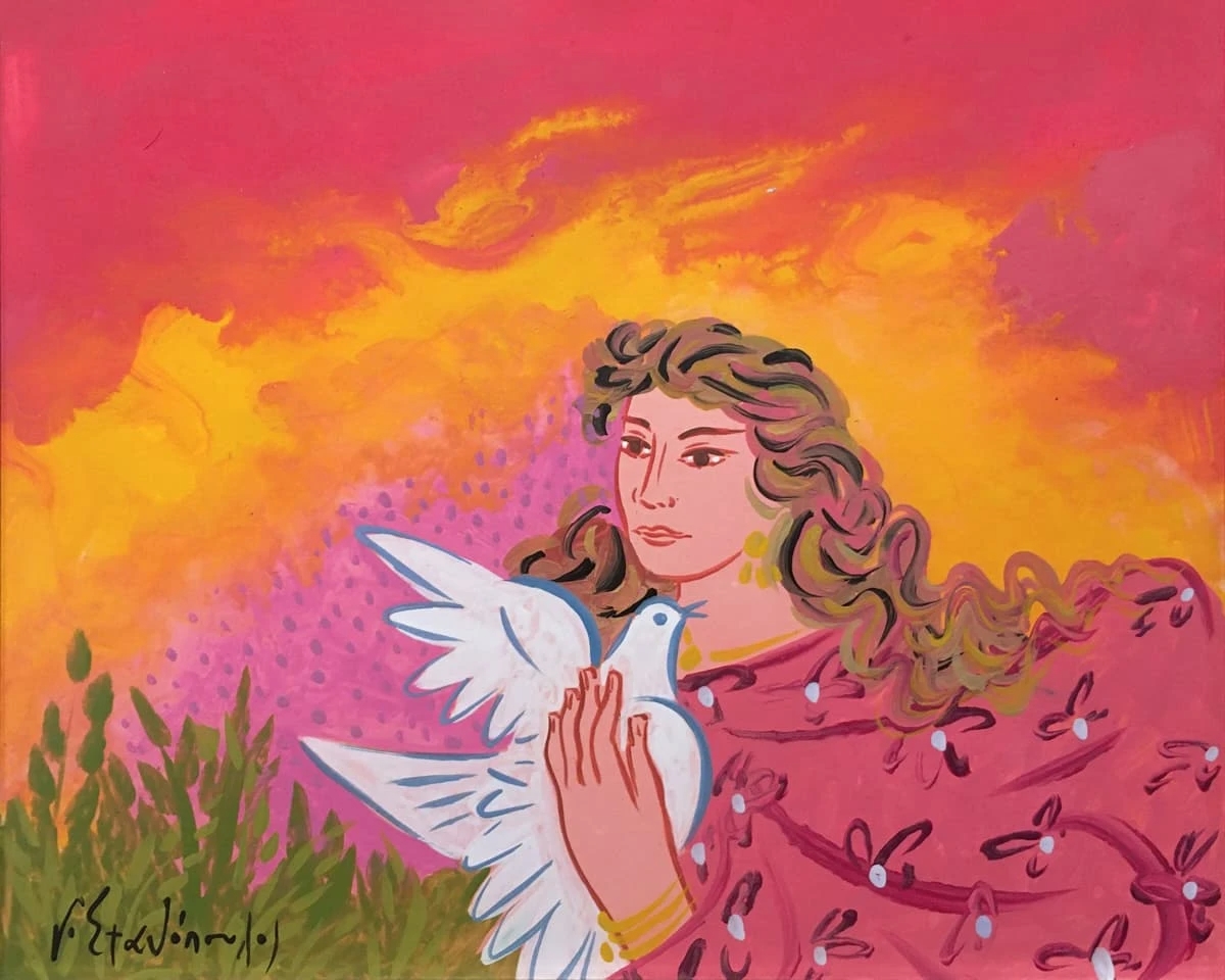 Giorgos Stathopoulos | Couple with Flowers | MutualArt