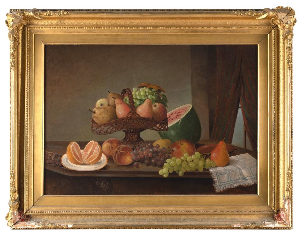 George Frank Higgins | Tabletop still life of fruit | MutualArt