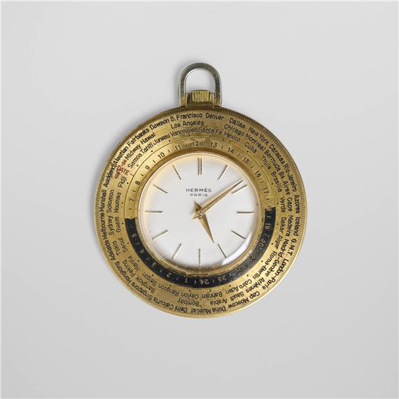 Hermès | World time pocket watch (Circa 1955) | MutualArt