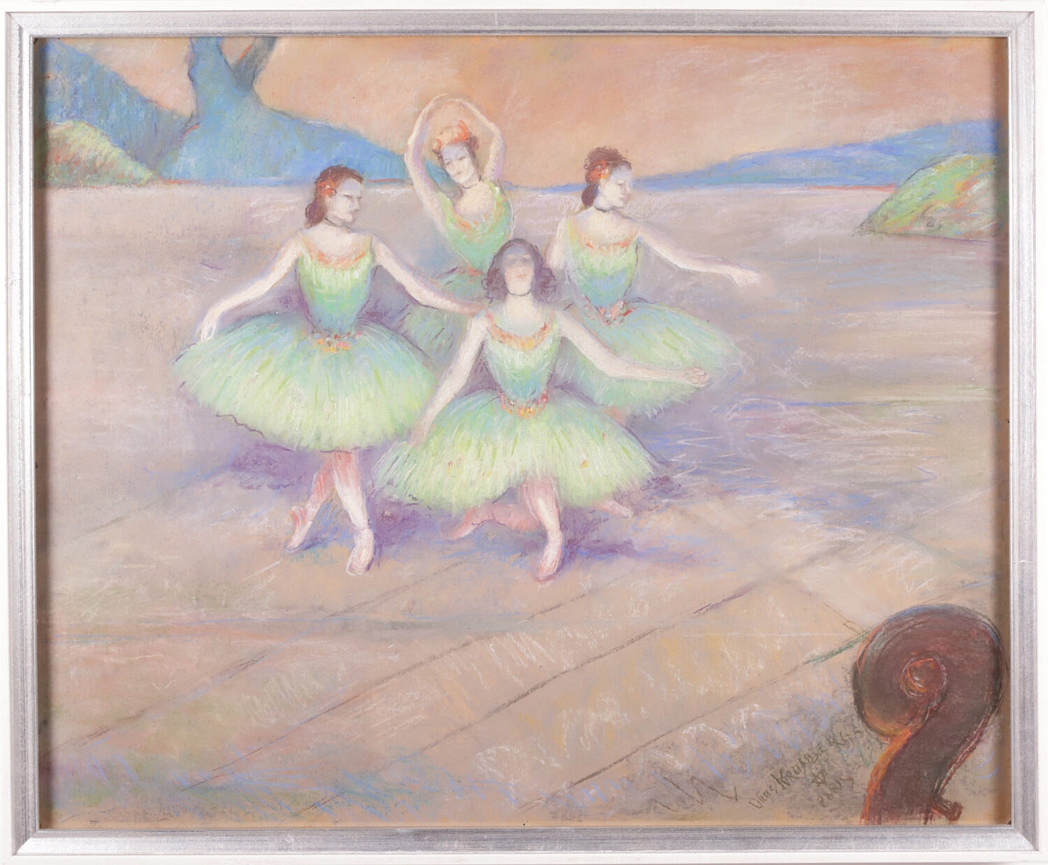 Louis Kronberg | At the Opera Ballet in Green Four Ballerinas (1895 ...