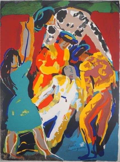 Pierre Ambrogiani | The defeated bullfighter. Lithograph | MutualArt