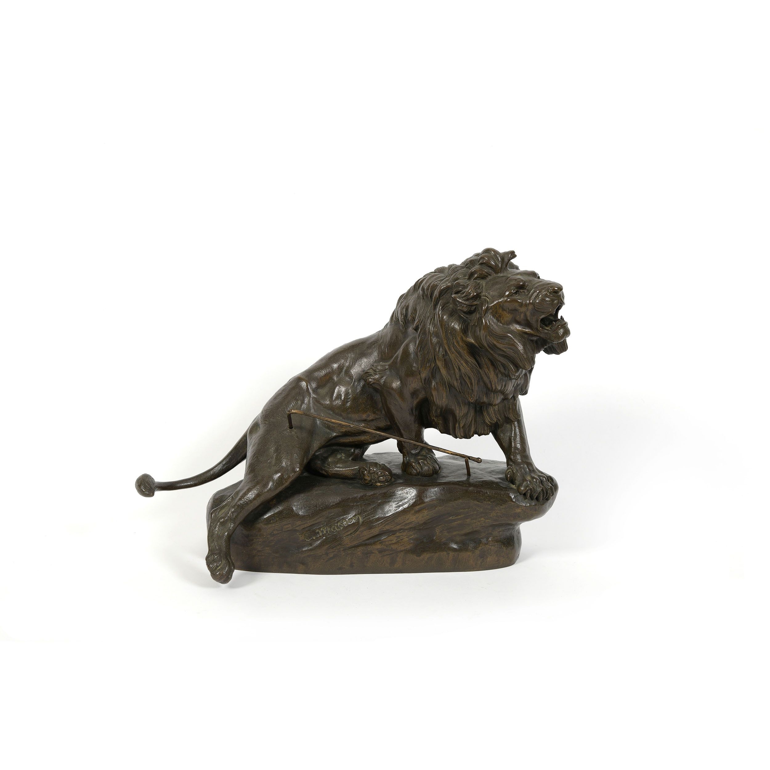 Clovis Edmond Masson | Lion blessé | MutualArt