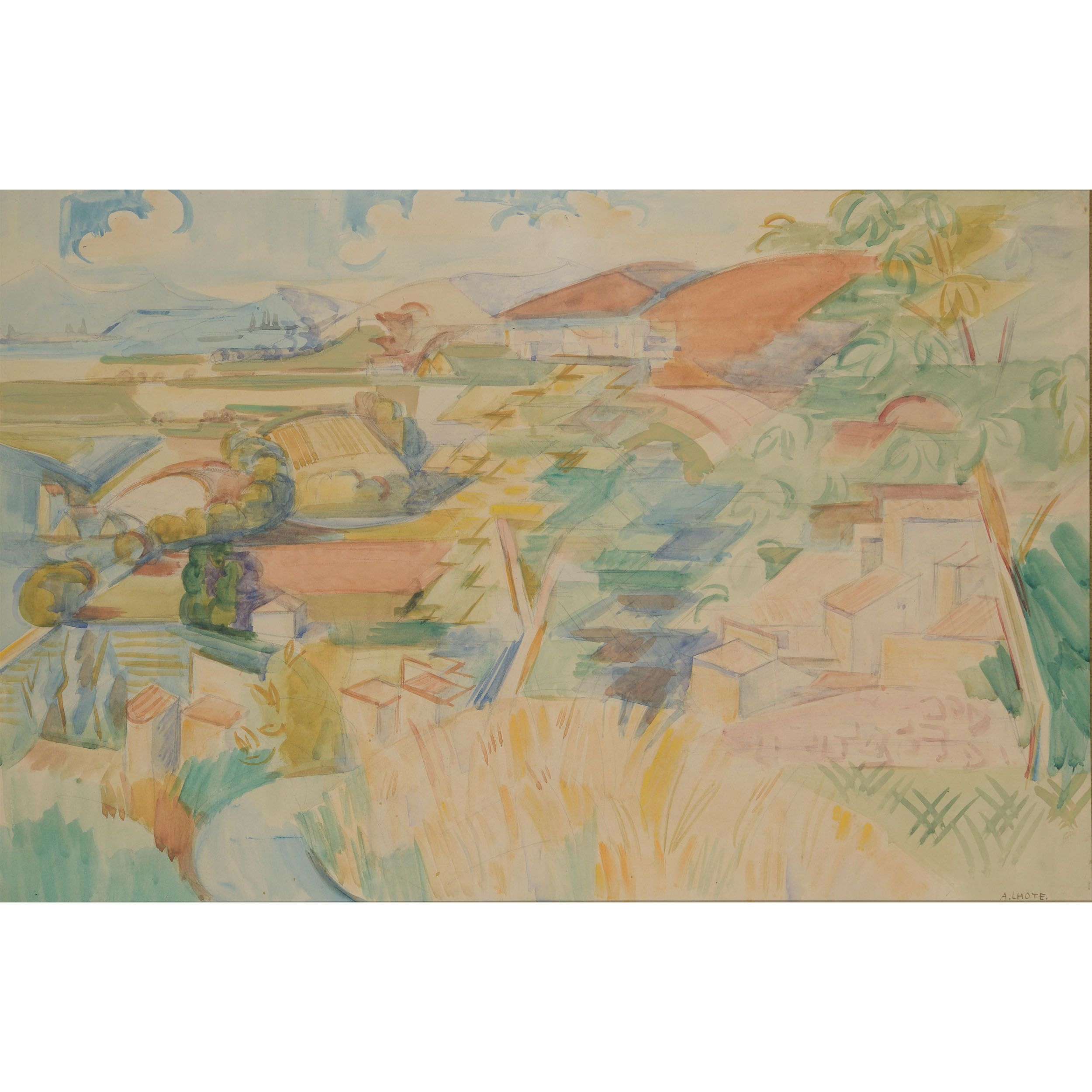 André Lhote | Paysage avec vue d'un village | MutualArt