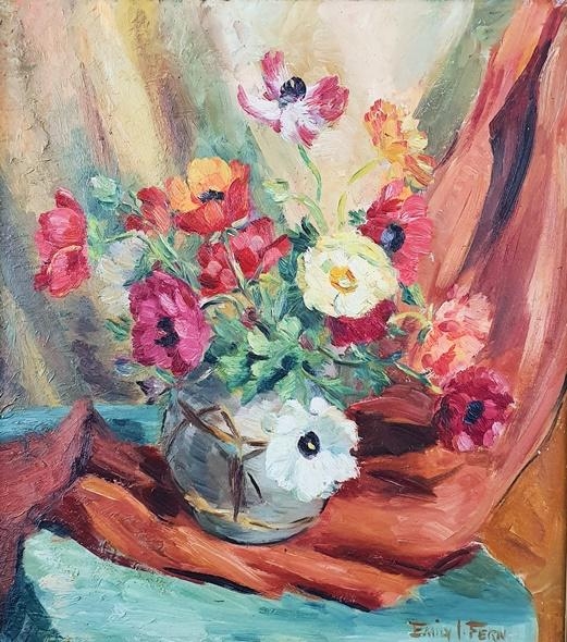 Emily I. Fern | White Chrysanthemums (1947) | MutualArt