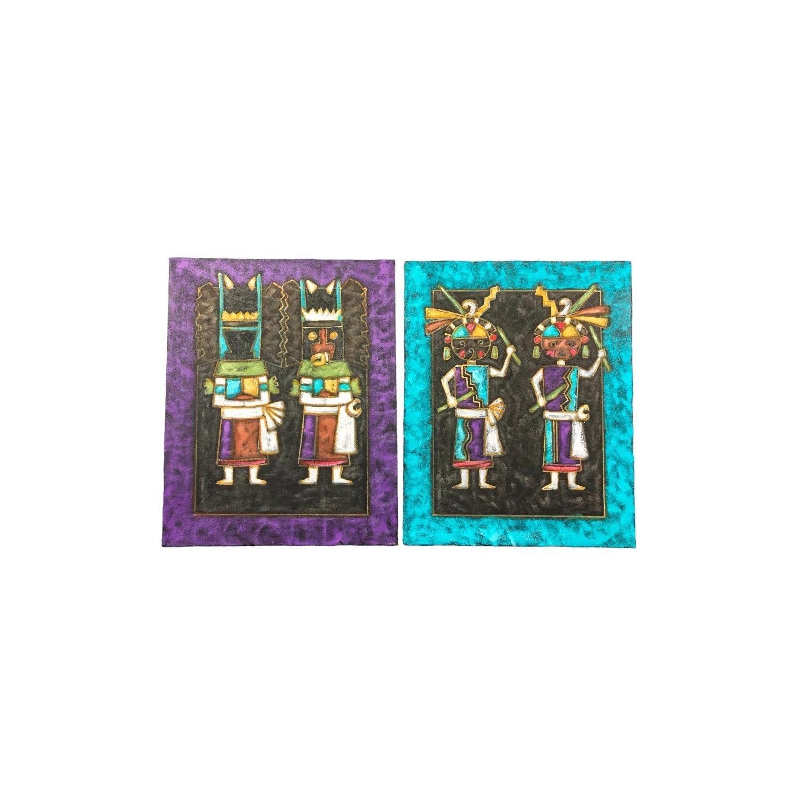 Kevin Horace Quannie | Hopi Crows Male And Female; Hopi Moon Katsinas ...