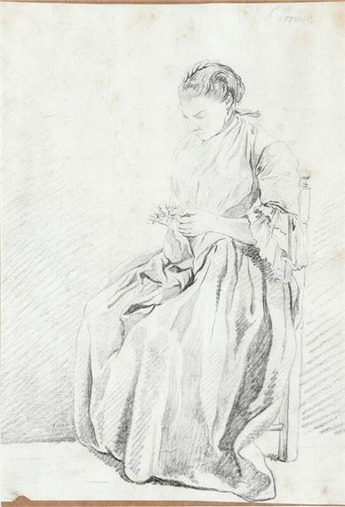 Pieter Cramer | A sewing woman (1992) | MutualArt