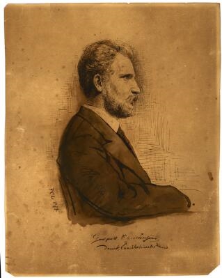 F. C. Lund | Portrait of Godfred Christensen (1845–1928 (1874) | MutualArt