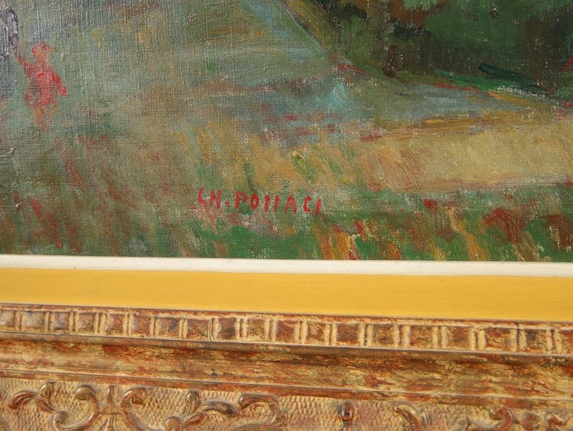 Charles Pollaci | Mother and child in the streets of Pontoise | MutualArt