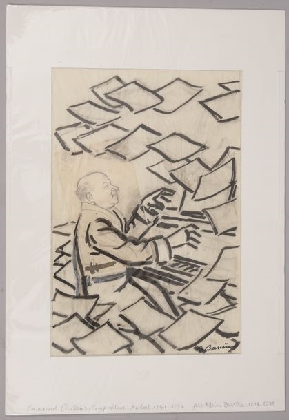 Adrien Barrere | Portrait-charge of composer Emmanuel Chabrier (1841 ...