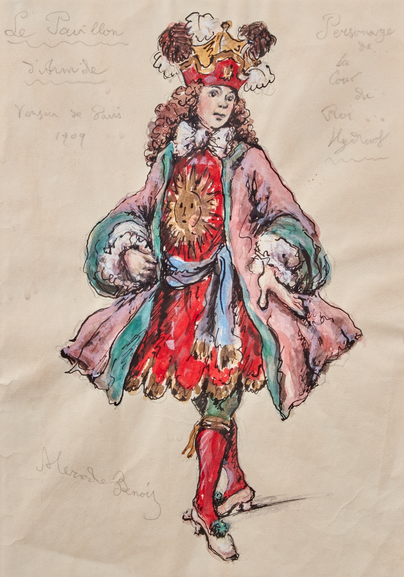 Alexandre Nikolaïevitch Benois | Park Scene with Sculptural Monuments ...