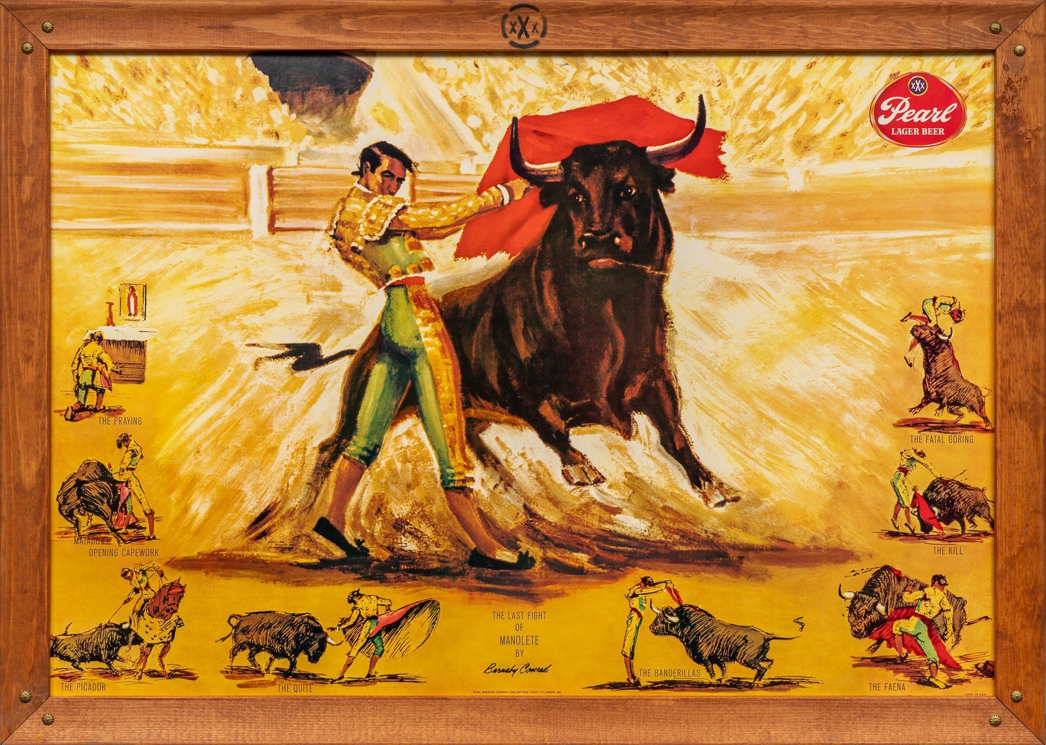 American School, 20th Century | 1960s Pearl Beer Bullfighter ...
