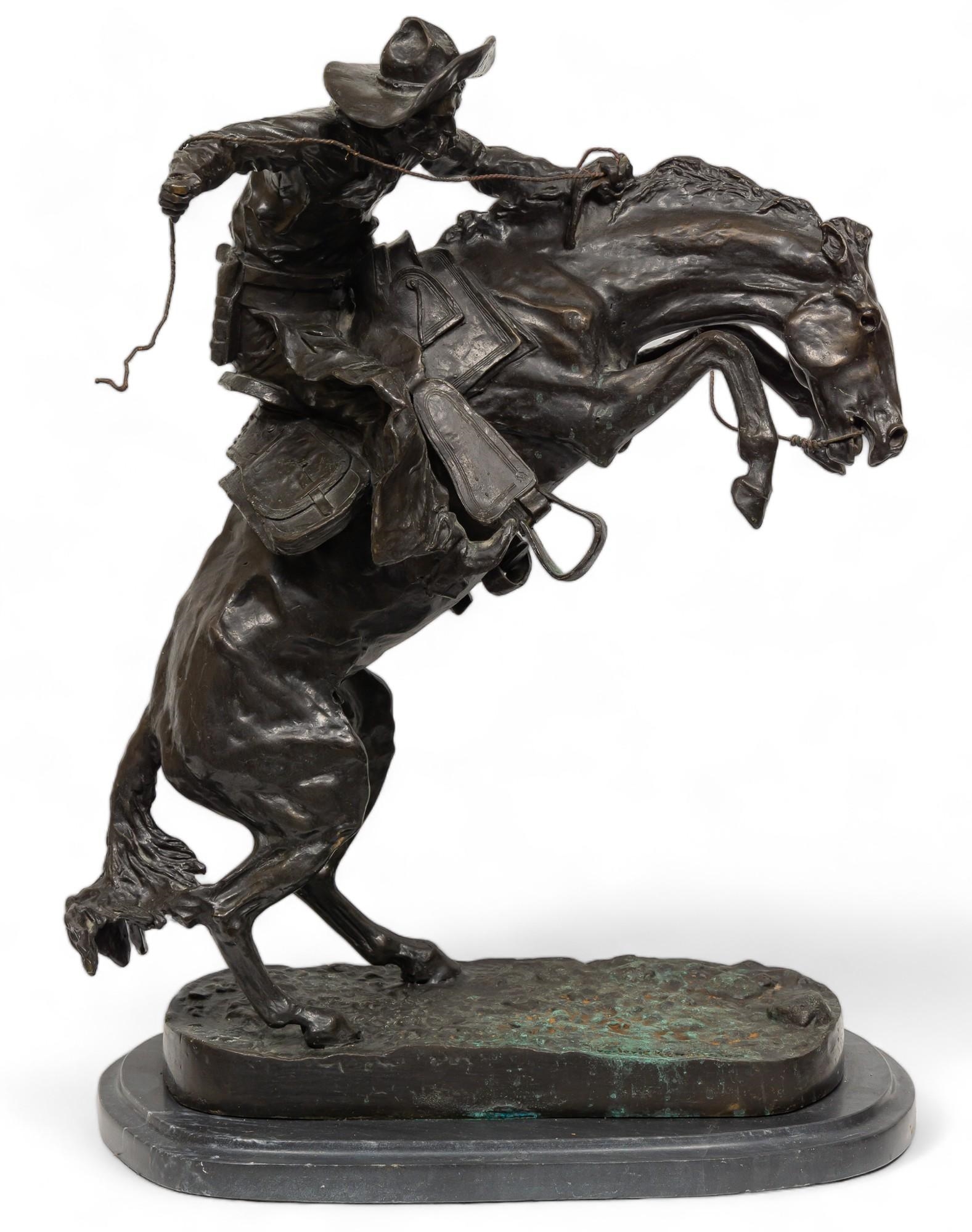 Frederic Remington | Bronco Buster | MutualArt