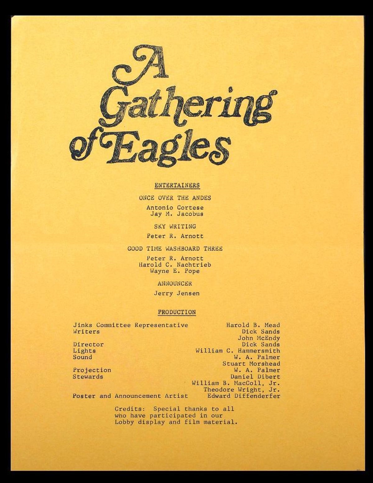 Edward Diffenderfer | Bohemian Club Event Flyers (2), Aviation, 1981 ...